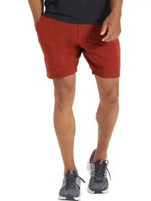 Vuori Ponto Performance Shorts Red Clay Heather