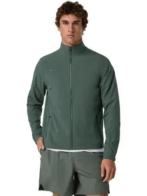 Vuori Venture Track Jacket Agate Green Linen Texture