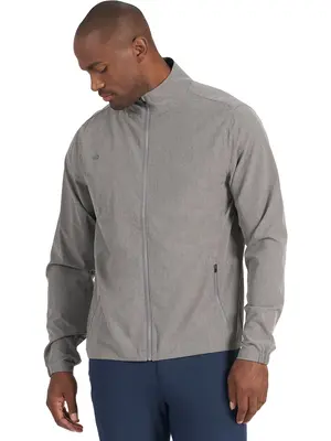 Vuori Venture Track Jacket Grey Linen Texture