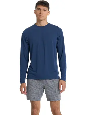 Vuori Vuori Long Sleeve Current Tech Tee Coastal