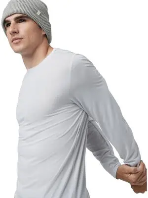 Vuori Vuori Long Sleeve Current Tech Tee Frost Grey