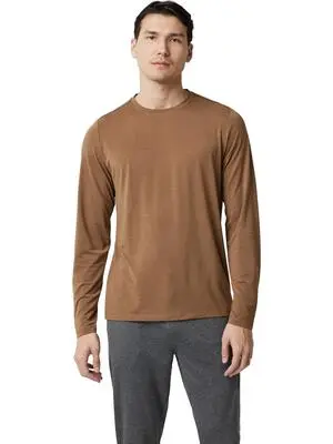 Vuori Vuori Long Sleeve Current Tech Tee Pecan