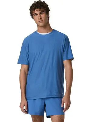 Vuori Vuori Strato Tech T-Shirt Court Blue Heather