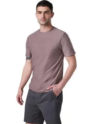 Vuori Vuori Strato Tech T-Shirt Dark Umber Heather