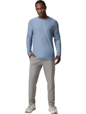 Vuori Long Sleeve Strato Tech Tee Chambray Heather