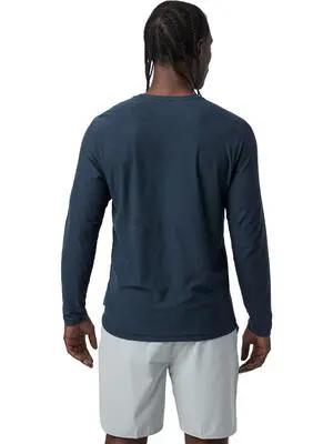 Vuori Long Sleeve Strato Tech Tee - Navy Heather