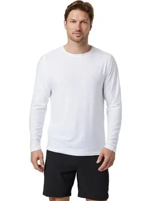 Vuori Long Sleeve Strato Tech Tee - White