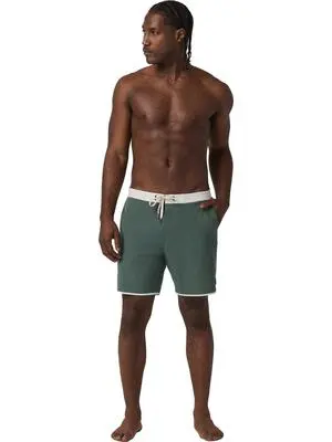 Vuori Boardshorts - Agate Green Linen Texture