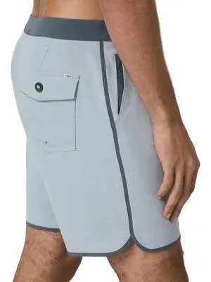 Vuori Boardshorts - Blue Haze Linen Texture