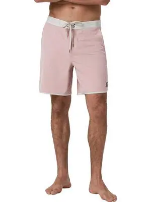 Vuori Boardshorts - Mauve Linen Texture