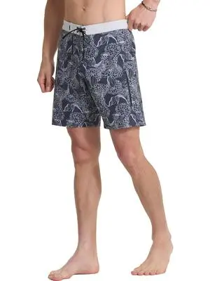 Vuori Infinity Boardshorts Charcoal Hydrangea