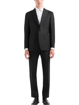 Emporio Armani Essential G Line Regular Fit Peak Lapel Tuxedo - Black