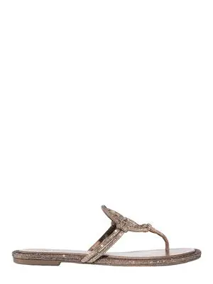Tory Burch Miller Knotted Pave Sandals - Dark Clay