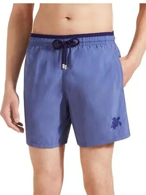 Vilebrequin Solid Tortoise 6" Swim Shorts Storm Blue