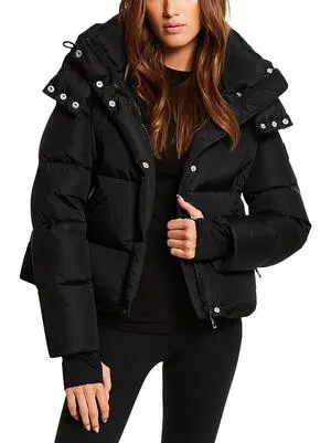 Sam. Jordy Hooded Puffer Coat - Black
