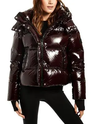 Sam. Jordy Hooded Puffer Coat - Merlot