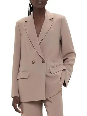 Whistles Nina Double Breasted Blazer - Taupe
