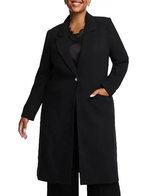 ESTELLE Long Line Coat - Black