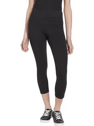 Lyssé Cotton Stretch Cropped Leggings - Black