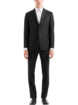 Emporio Armani Essential G Line Regular Fit Notch Lapel Tuxedo - Black