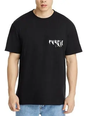 PURPLE BRAND Double Logo Tee - Black