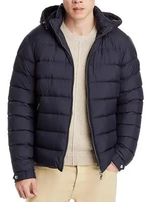 Moncler Arneb Hooded Down Puffer Jacket - Navy