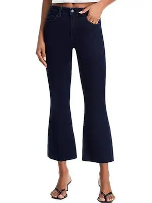 L'Agence Kendra Mid-rise Cropped Flare Jeans - Black Ink