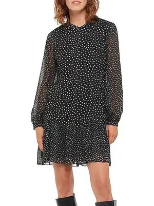 Whistles Speckled Polka Dot Dress - Black/multi