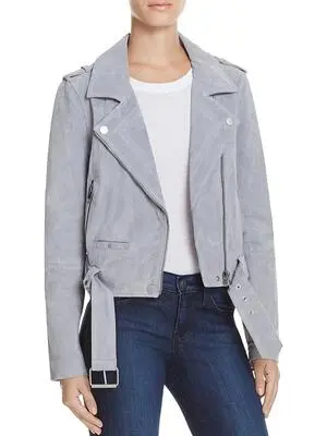 Blanknyc Suede Moto Jacket - Cloud Grey
