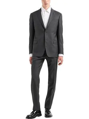 Emporio Armani Essential G Line Regular Fit Notch Lapel Suit - Gray