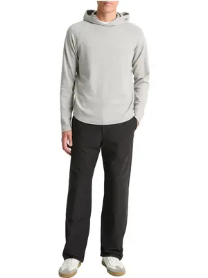 Vince Broken Twill Pullover Hoodie - White