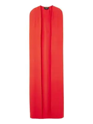 TOM FORD TOM FORD Oversized Silk-Georgette Cape Red