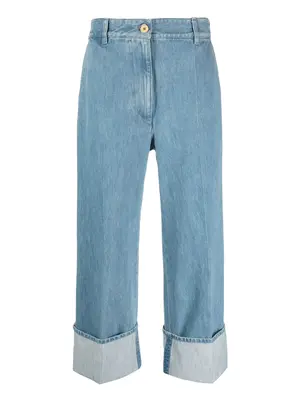 Patou Iconic Cuffed Jeans - Blue