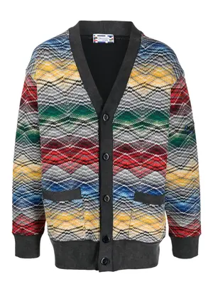 Missoni Zigzag V-neck Cardigan - Grey