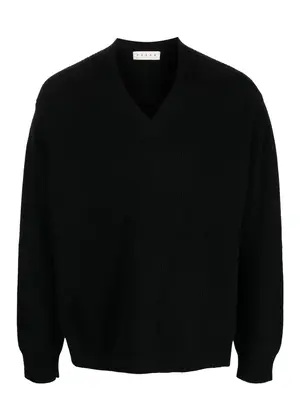 PAURA Cut-out Virgin Wool Jumper - Black