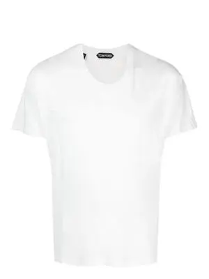 TOM FORD Crew-neck Cotton-blend T-shirt - White
