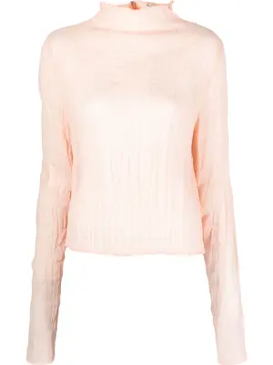 Acne Studios Crinkled Semi-sheer Blouse - Pink