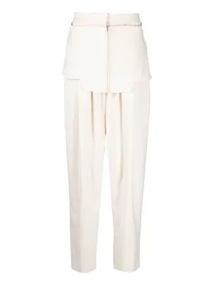 ANDREĀDAMO High-waisted Trousers - Neutrals