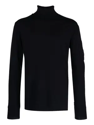 C.P. COMPANY Lens-detail Roll-neck Jumper - Black