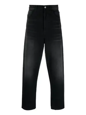Marni Whiskering Effect Straight-leg Jeans - Black