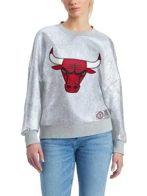 Tommy Hilfiger Chicago Bulls Pullover Sweatshirt - Silver