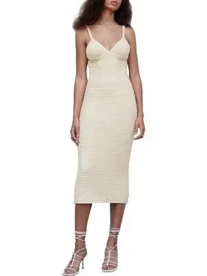 MANGO Sequin Detail Empire Waist Midi Dress