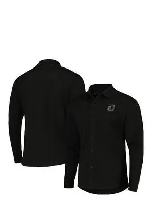 ANTIGUA Minnesota United Fc Streamer Diamond Button-up Shacket At Nordstrom Black