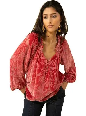 Hale Bob Hale Bob Nova Velvet Burnout Top Pink