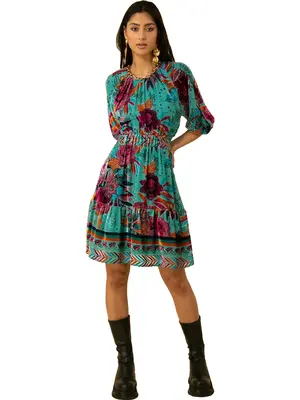 Hale Bob Hale Bob Ruby Velvet Burnout Dress Floral / Multicolor