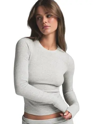 SKIMS Cotton Rib Long Sleeve T-Shirt