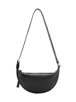 ALLSAINTS Half Moon Crossbody - Black/gold