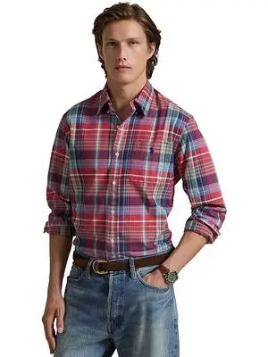 Polo Ralph Lauren Classic Fit Plaid Oxford Button Down Shirt Multi