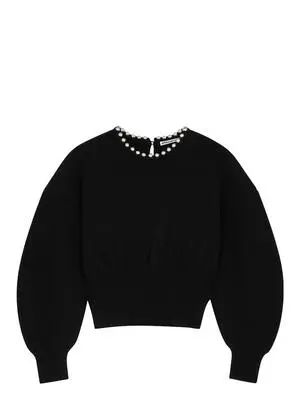 ALEXANDER WANG Alexander Wang Bead-embellished Wool-blend Jumper