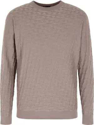 GIORGIO ARMANI Giorgio Armani Geometric Crew-Neck Jumper